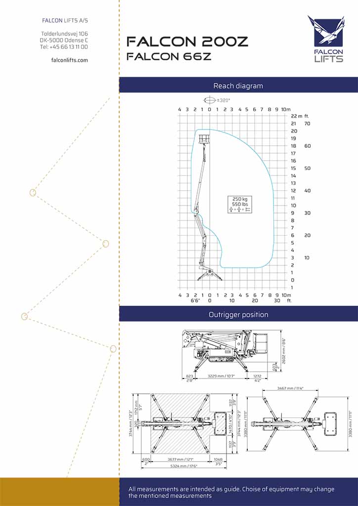 DATASHEETS & BROCHURES FALCON 13-27 meters | Falcon Lifts
