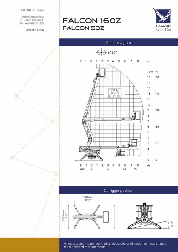 DATASHEETS & BROCHURES FALCON 13-27 meters | Falcon Lifts